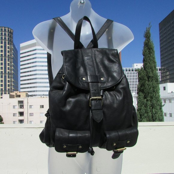 Bellini | Bags | Sorpresa By Bellini Black Leather Back Pack5x16 | Poshmark